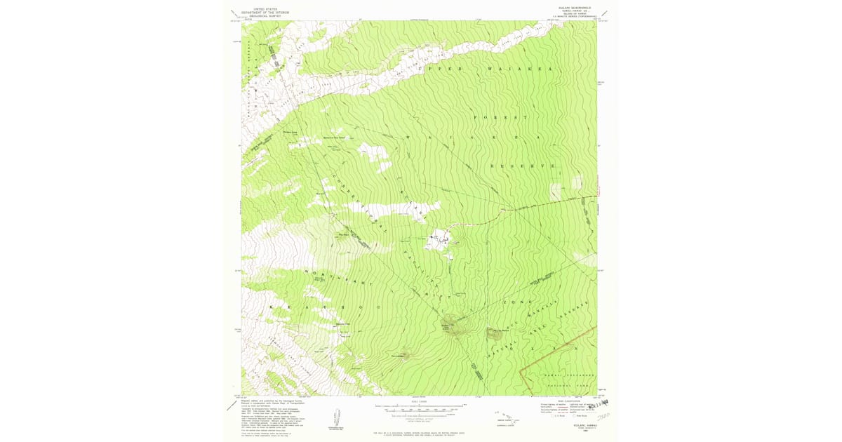 1982 Map of Kulani, Hawaii County, HI — High-Res | Pastmaps