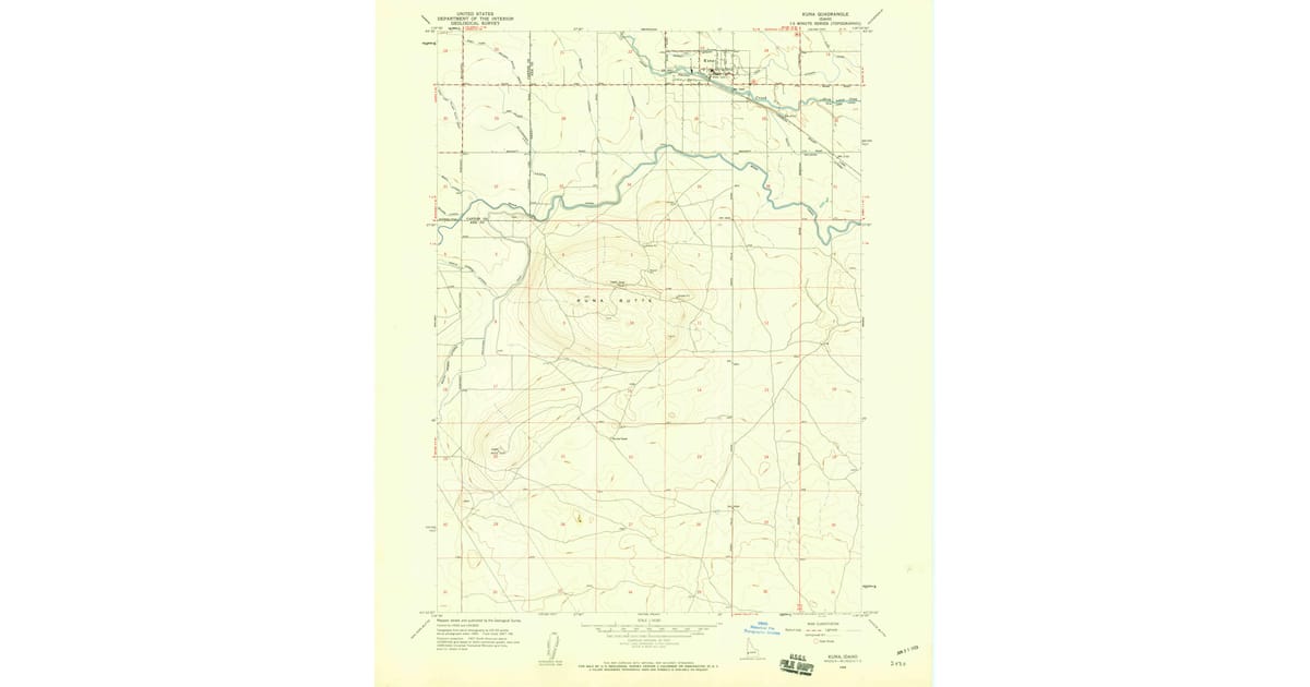 1958 Map of Kuna, ID — High-Res | Pastmaps