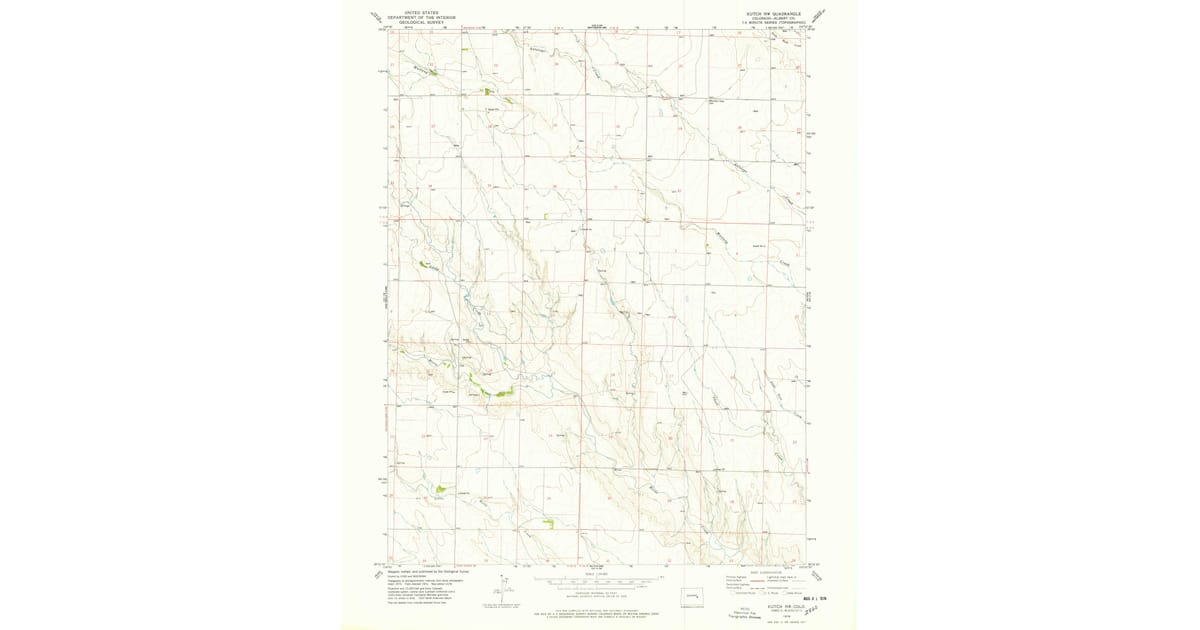 1978 Map of Kutch NW, Elbert County, CO — High-Res | Pastmaps