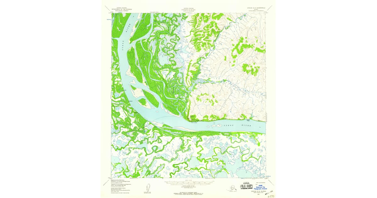 1952 Map of Kwiguk A-4, Kusilvak Borough, AK — High-Res | Pastmaps