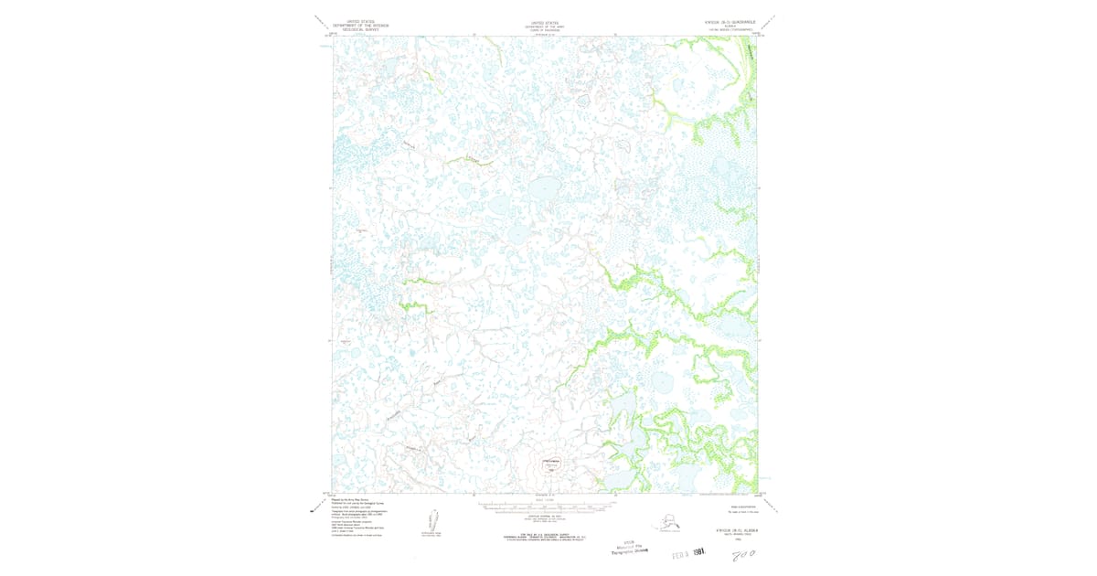 1952 Map of Kwiguk B-5, Kusilvak Borough, AK — High-Res | Pastmaps