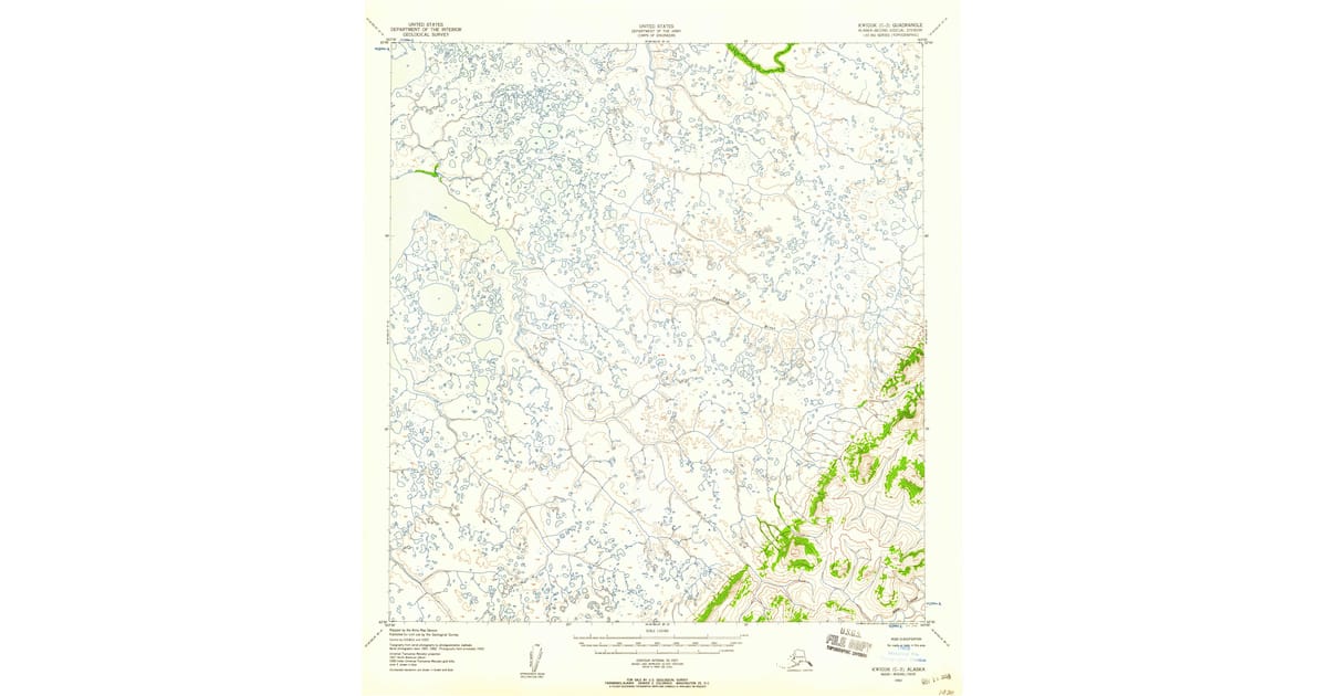 1952 Map of Kwiguk C-3, Kusilvak Borough, AK — High-Res | Pastmaps