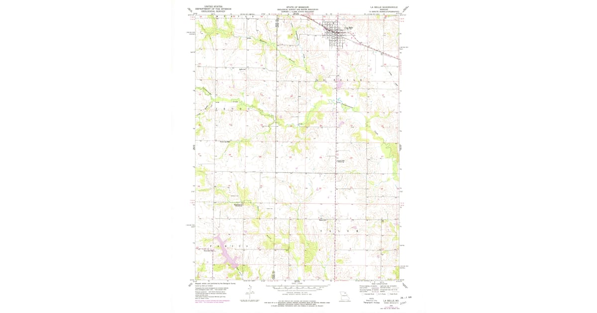 1950 Map of La Belle, MO — High-Res | Pastmaps
