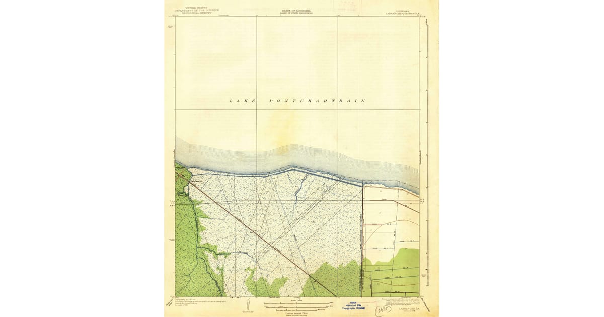 1938 Map of La Branche, St. Charles Parish, LA — High-Res | Pastmaps