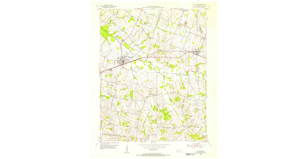 1954 Map of La Center, KY — High-Res | Pastmaps