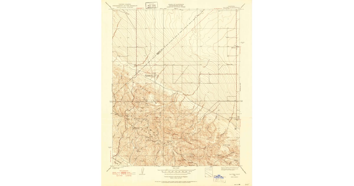 1930 Map of La Cima, Kings County, CA — High-Res, 1930 Print | Pastmaps