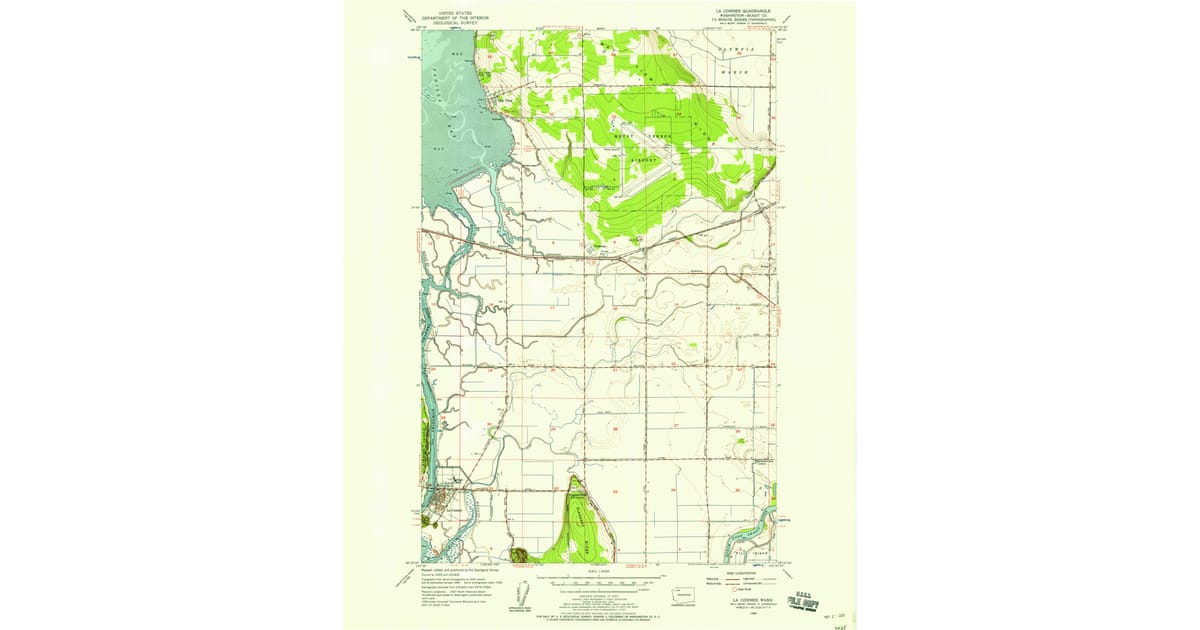 1956 Map of La Conner, WA — High-Res | Pastmaps