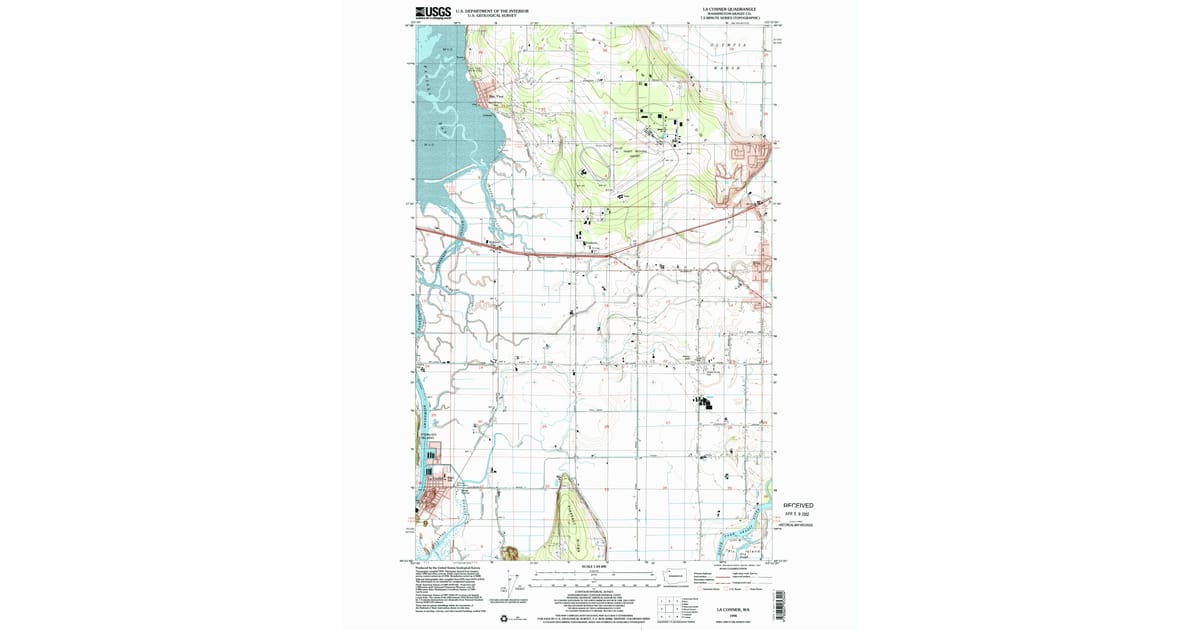 1998 Map of La Conner, WA — High-Res | Pastmaps