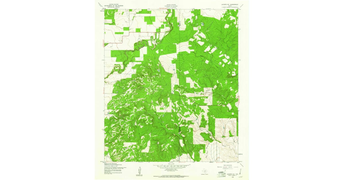 1958 Map of La Coste NE, Medina County, TX — High-Res | Pastmaps