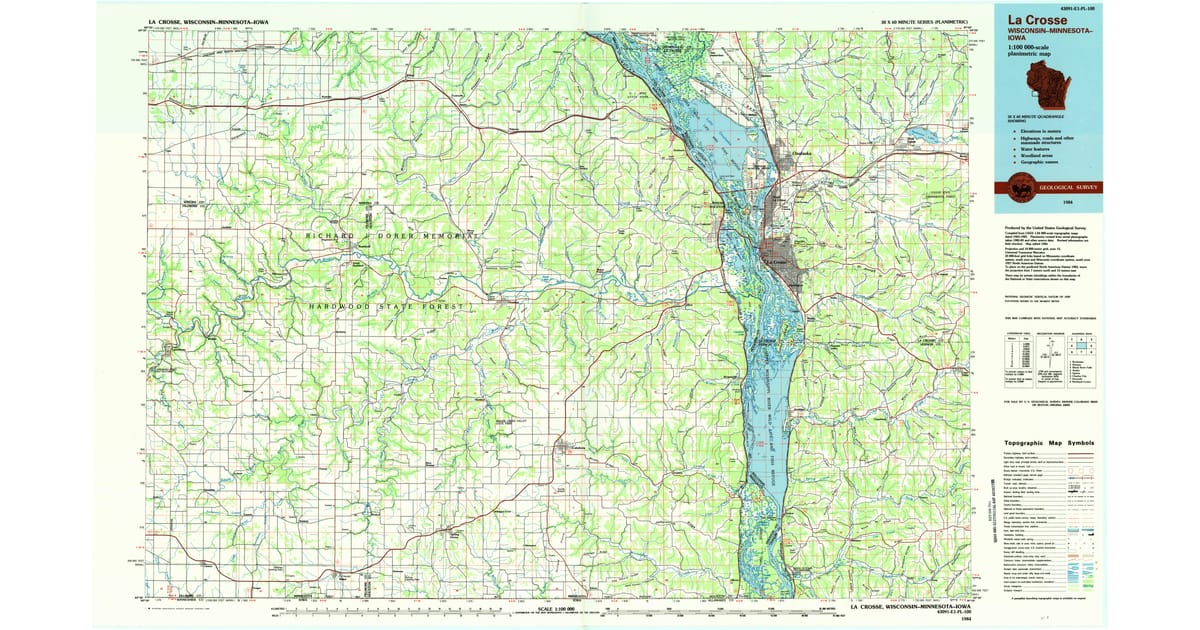 1984 Map of La Crosse, WI — High-Res | Pastmaps