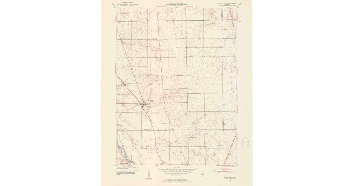 Old Maps of La Fontaine, IN for Genealogy | Pastmaps