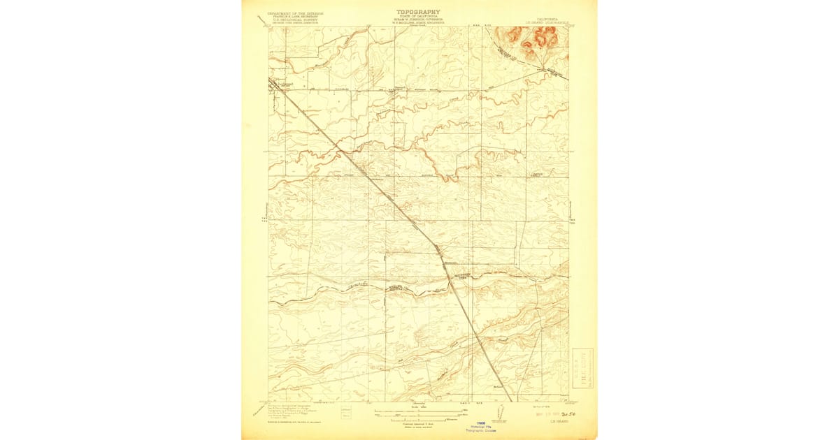 Old Maps of Le Grand, CA for Hiking & Exploration | Pastmaps