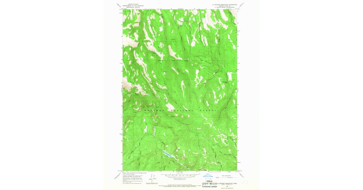 1965 Map of La Grande Reservoir, Union County, OR — High-Res | Pastmaps