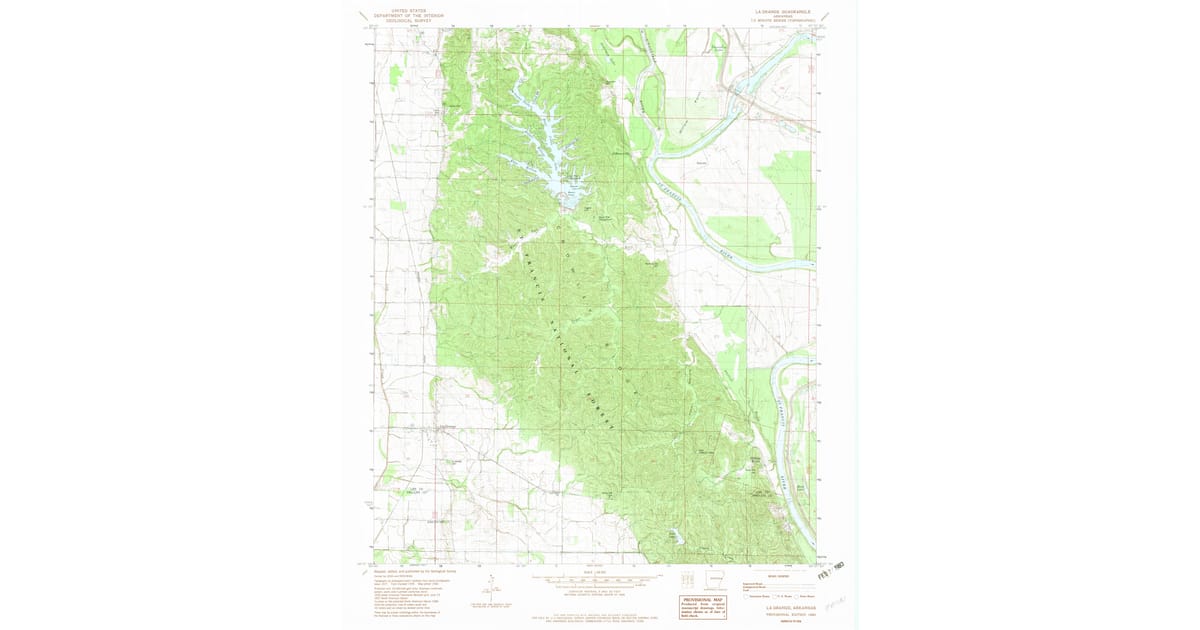 1982 Map of La Grange, Lee County, AR — High-Res | Pastmaps
