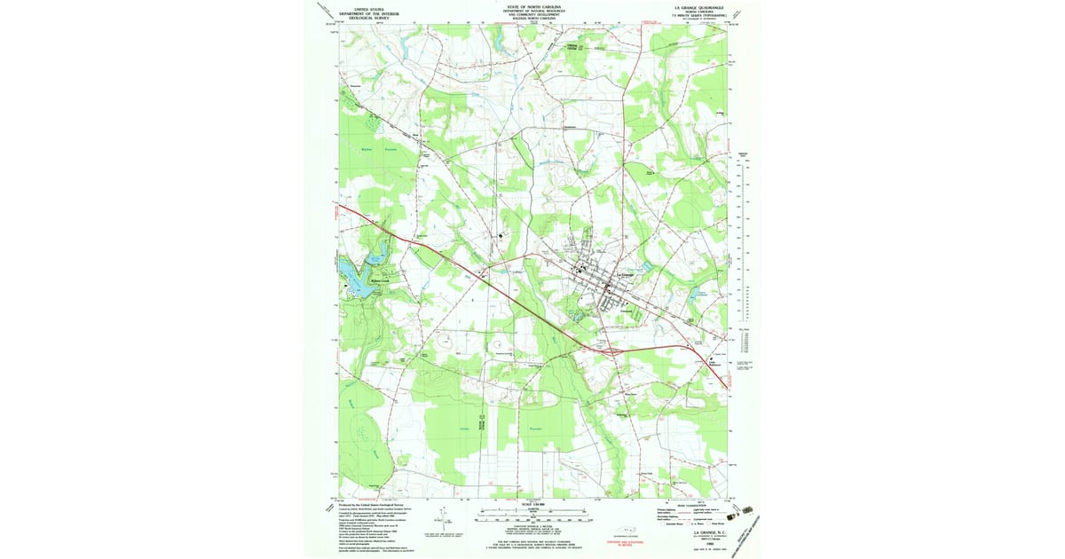 1983 Map of La Grange, NC — High-Res | Pastmaps