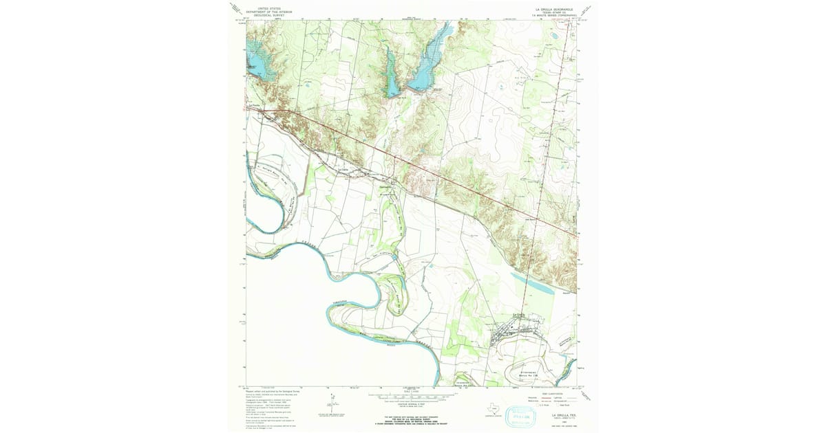 1965 Map of La Grulla, TX — High-Res | Pastmaps