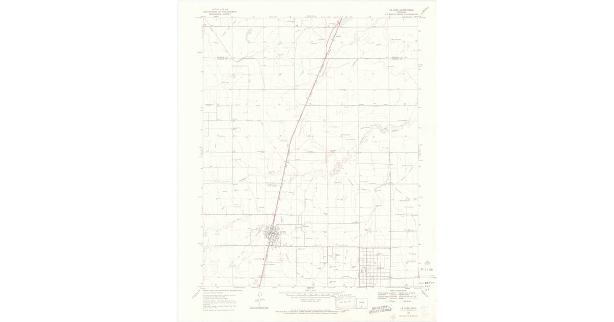 1968 Map of La Jara, CO — High-Res | Pastmaps