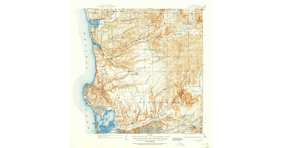 1930s Maps of Old Town, San Diego | Pastmaps