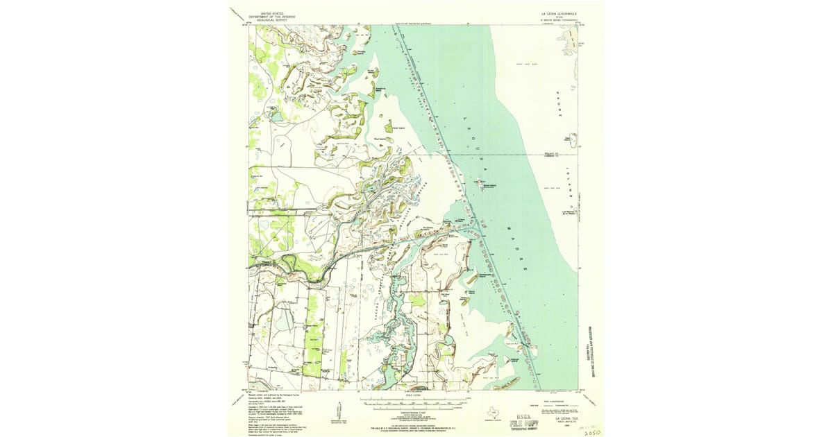1955 Map of La Leona, Cameron County, TX — High-Res | Pastmaps