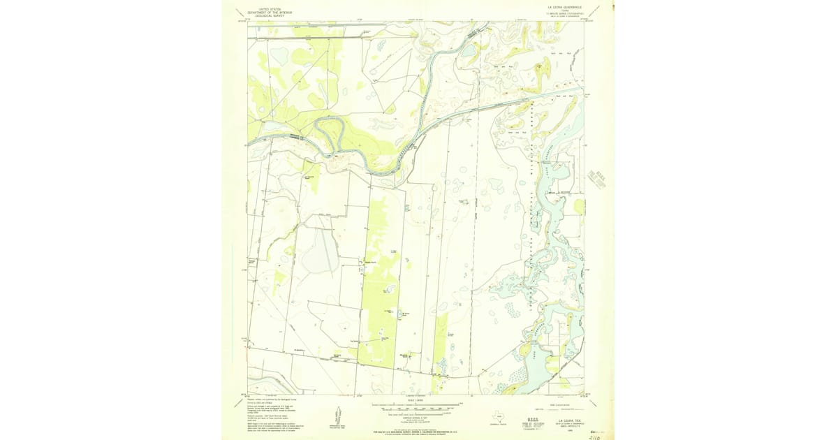 1955 Map of La Leona, Cameron County, TX — High-Res | Pastmaps