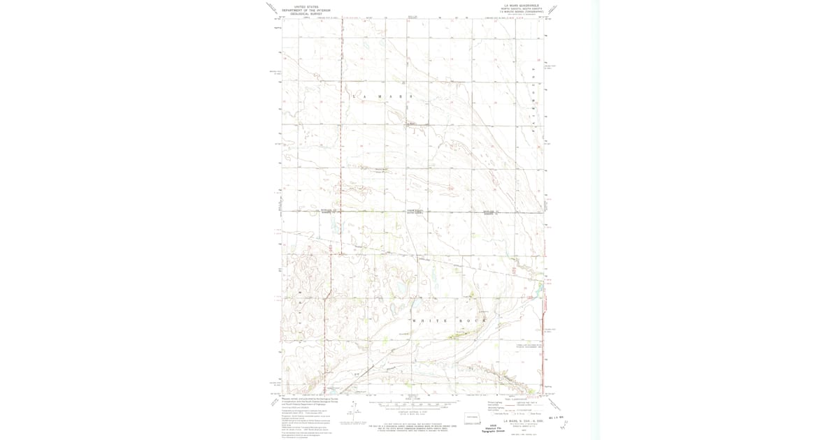 1972 Map of La Mars, Richland County, ND — High-Res | Pastmaps