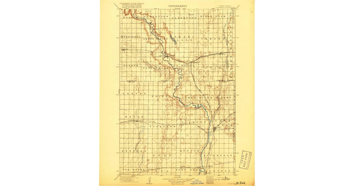 1918 Map of La Moure, Dickey County, ND — High-Res | Pastmaps
