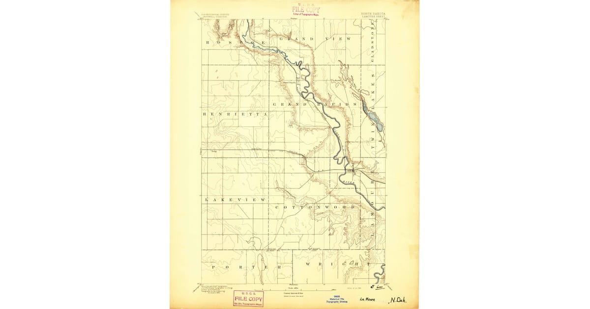 1894 Map of La Moure, LaMoure County, ND — High-Res | Pastmaps