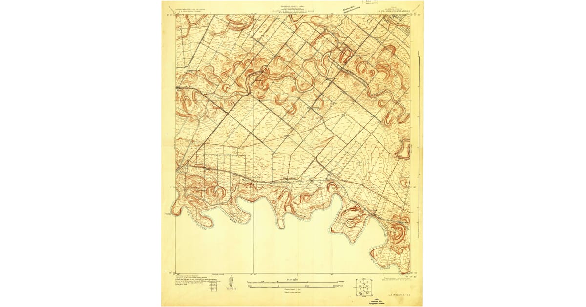 1929 Map of La Paloma, TX — High-Res | Pastmaps