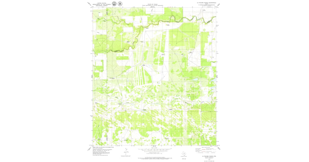 1979 Map of La Paloma Ranch, Kenedy County, TX — High-Res | Pastmaps