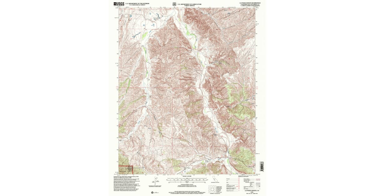 1995 Map of La Panza Ranch, San Luis Obispo County, CA — High-Res ...