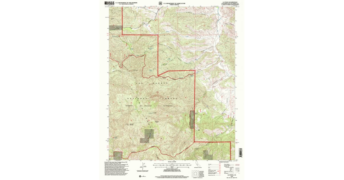1995 Map of La Panza, San Luis Obispo County, CA — High-Res | Pastmaps