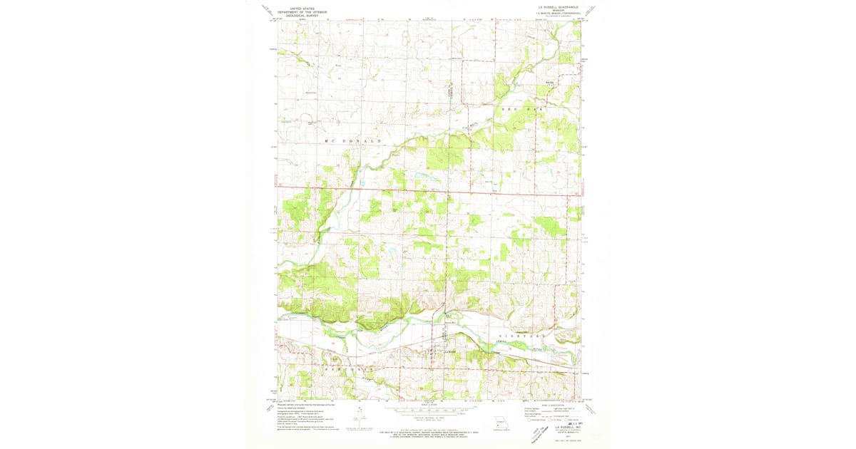 1971 Map of La Russell, MO — High-Res | Pastmaps