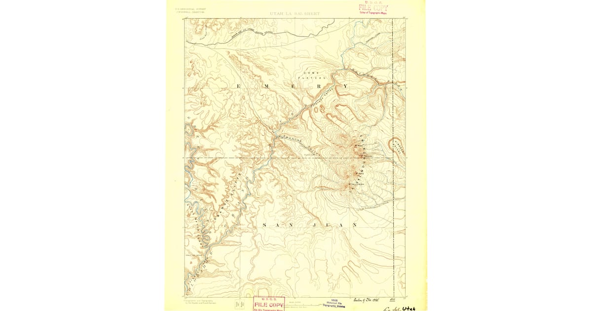 Old Maps of Moab, UT for Academic Research | Pastmaps