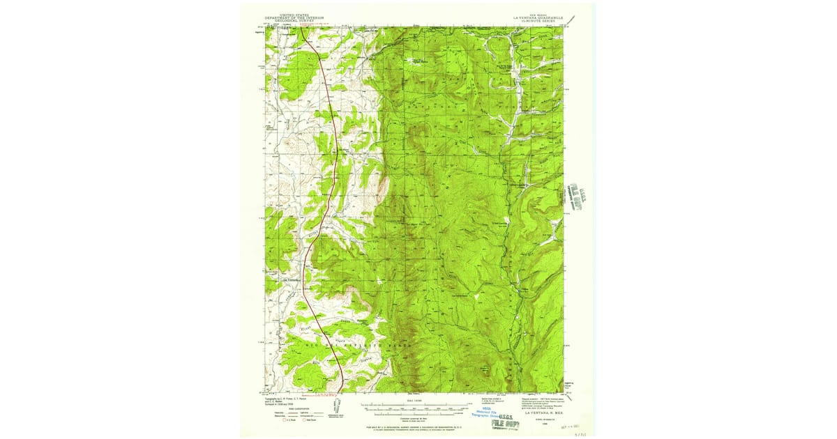 1939 Map of La Ventana, Sandoval County, NM — High-Res | Pastmaps