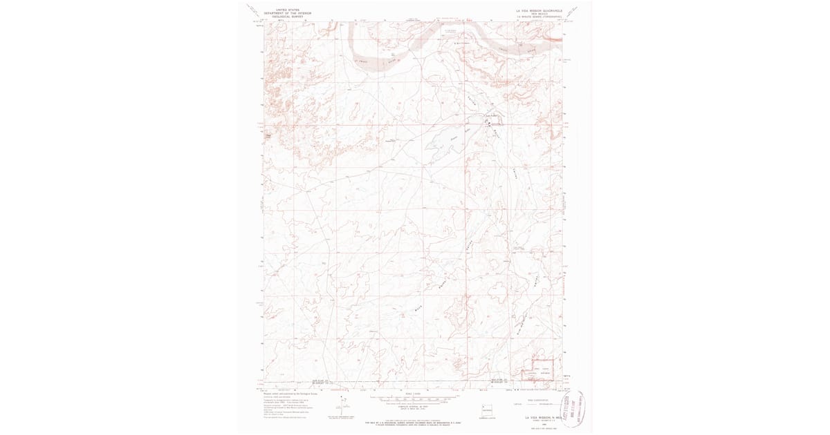 1966 Map of La Vida Mission, San Juan County, NM — High-Res, 1988 Print ...