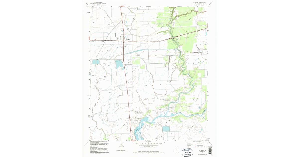 1995 Map of La Ward, TX — High-Res | Pastmaps