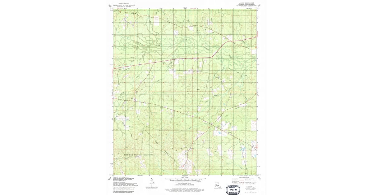 1978 Map of Lacamp, Vernon Parish, LA — High-Res | Pastmaps