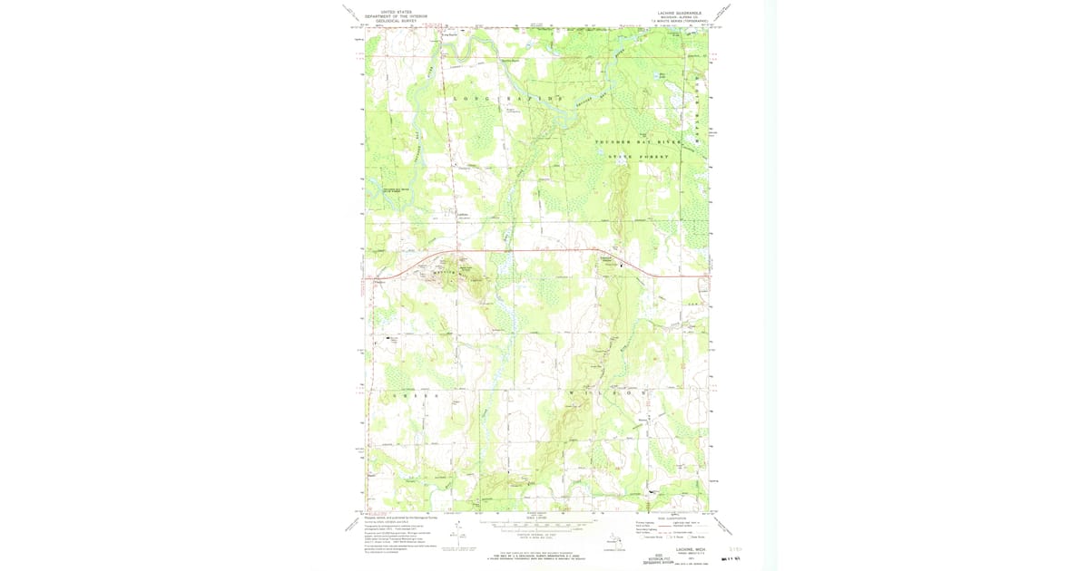 1971 Map of Lachine, Alpena County, MI — High-Res | Pastmaps