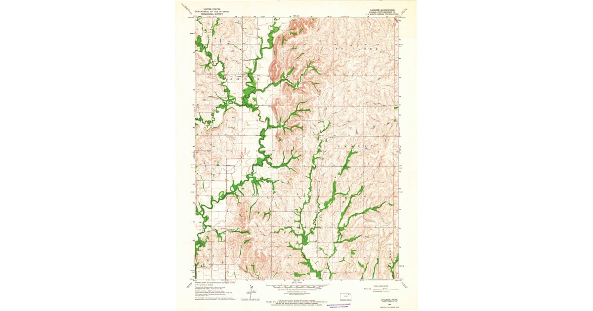 1964 Map of Laclede, Pottawatomie County, KS — High-Res | Pastmaps