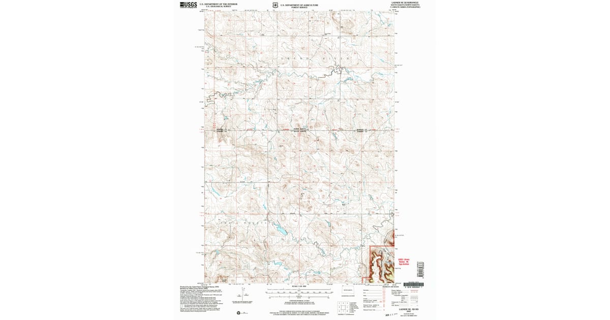 2005 Map of Ladner NE, Harding County, SD — High-Res | Pastmaps