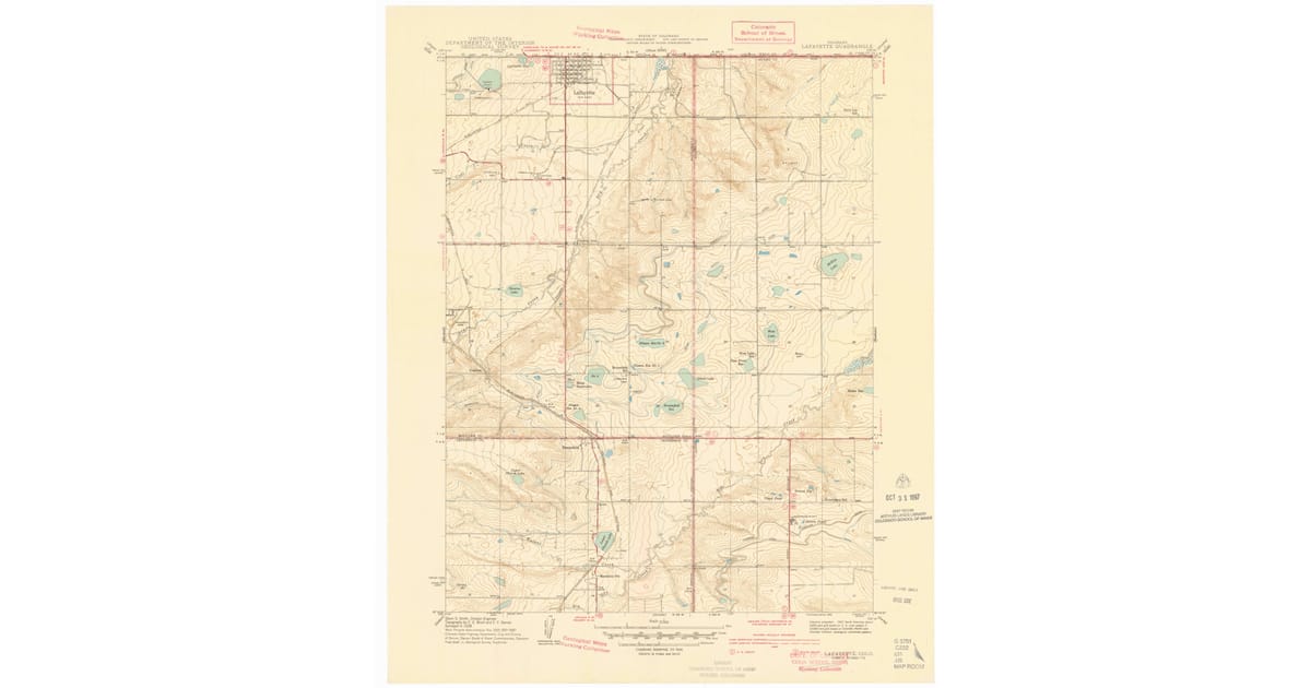 1940 Map of Lafayette, CO — High-Res | Pastmaps
