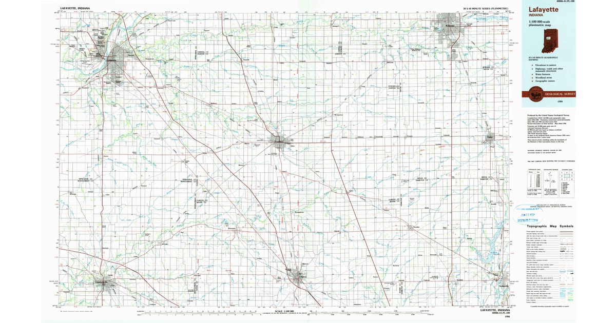 1980s Maps of Clinton County, IN | Pastmaps