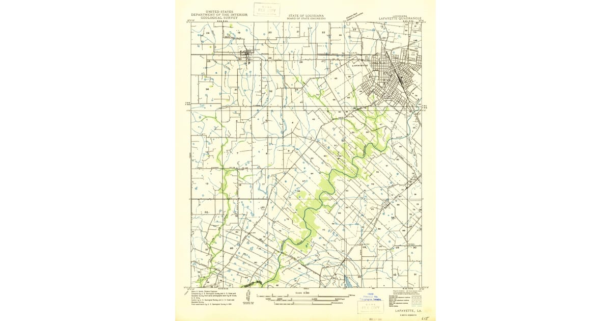 1946 Map of Lafayette, LA — High-Res | Pastmaps