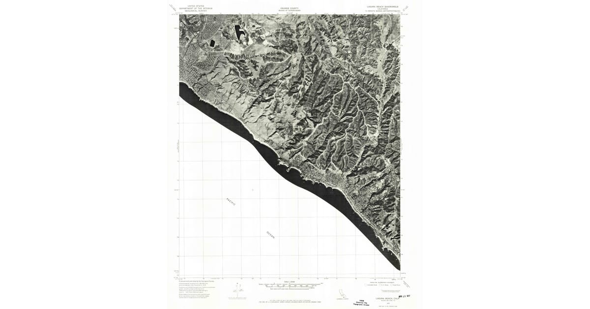 1970s Maps of Sancerre, Newport Coast | Pastmaps