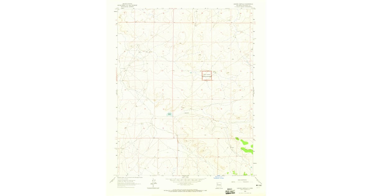1963 Map of Laguna Castillo, McKinley County, NM — High-Res | Pastmaps