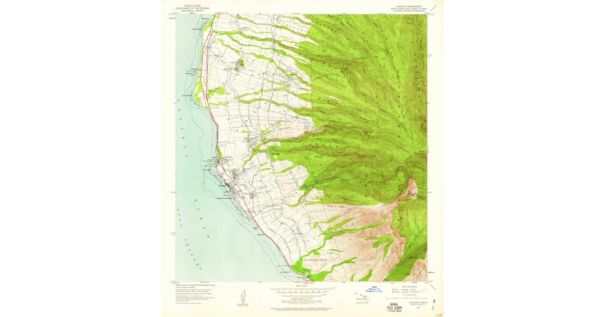 1956 Map of Lahaina, HI — High-Res | Pastmaps
