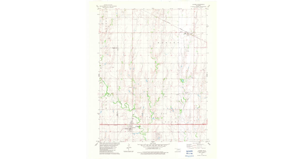 1982 Map of Lahoma, OK — High-Res | Pastmaps