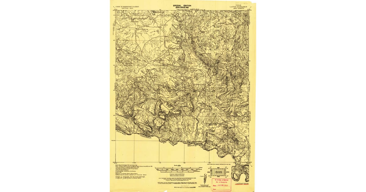 1931 Map of Lajitas, Presidio County, TX — High-Res | Pastmaps