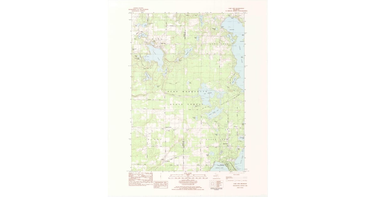 1983 Map of Lake Ann, MI — High-Res | Pastmaps