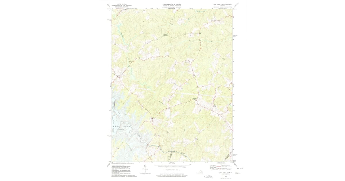 1973 Map of Lake Anna East, Spotsylvania County, VA — High-Res | Pastmaps